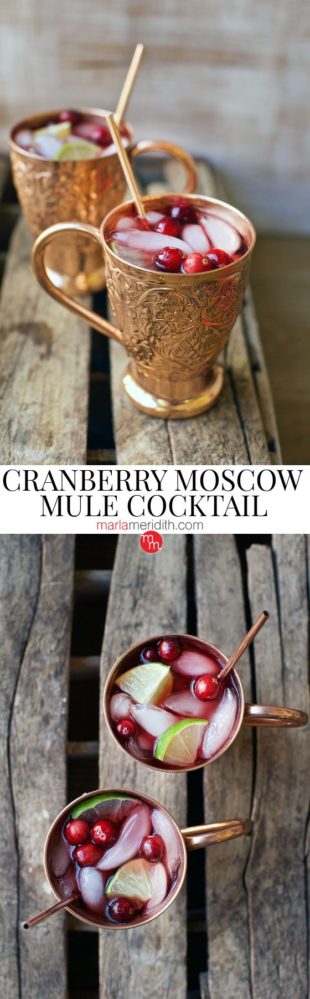 Cranberry Moscow Mule Cocktail - Marla Meridith Cranberry Moscow Mule Cocktail - Marla Meridith